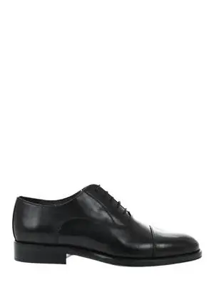 Corneliani Lace-up Leather Derby Shoes - Black