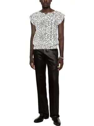 Balmain 2010s Leopard-pattern T-shirt - White