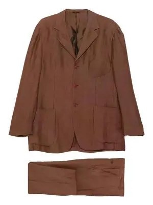 ROMEO GIGLI 1990s Notched-lapel Suit - Brown