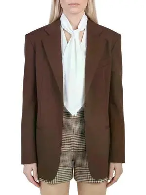 Federica Tosi Single-breasted Blazer - Brown