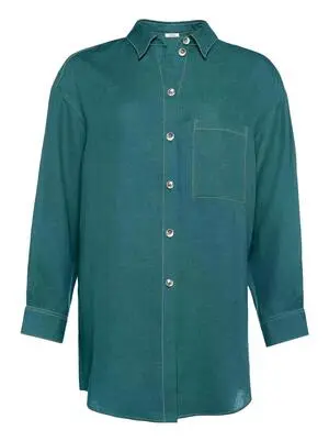 ERES Contrast Stitch Shirt - Green