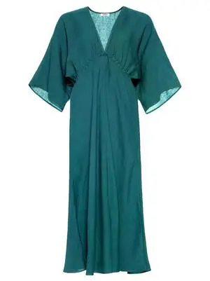 ERES Brillance V-neck Maxi Dress - Green