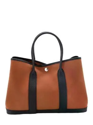 Hermès Garden Party Toile And Leather Tote Bag - Brown