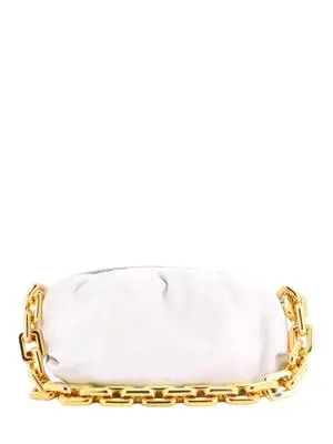 Bottega Veneta The Chain Pouch Leather Shoulder Bag - White