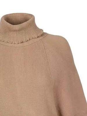 Valentino Garavani Distressed Detail Roll-neck Sweater - Neutrals