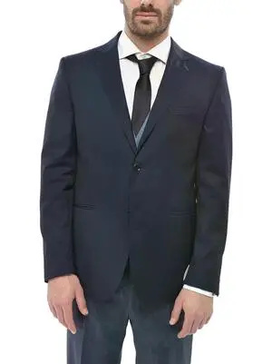 Corneliani Single-breasted Pinstriped Suit - Blue