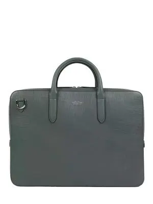 Smythson Panama Large Briefcase - Grey