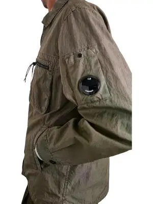 C.P. COMPANY Panama-r Zipped Lens Overshirt - Green