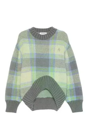 Attico Checkered Knit Sweater - Green