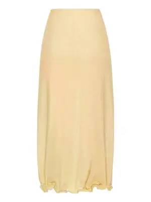 SEEN USERS Name Twombly Bloom Ruffled Midi Skirt - Neutrals