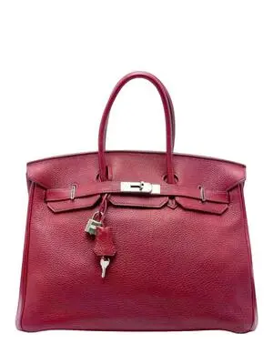 Hermès 2010 Togo Birkin Retourne 35 Handbag - Red