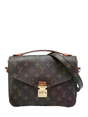 LOUIS VUITTON Monogram Pochette Metis Satchel - Brown