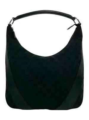 Gucci Gg Canvas Hobo Bag - Black