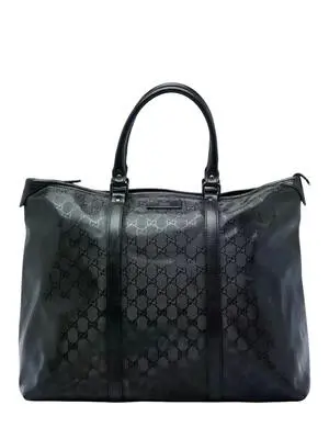 Gucci Gg Imprimé Weekender Travel Bag - Black