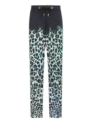 Roberto Cavalli Animal-print Track Pants - Blue