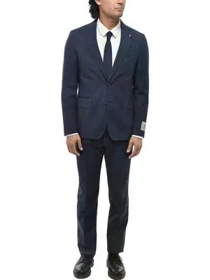 Corneliani Checked Single-breasted Suit - Grey