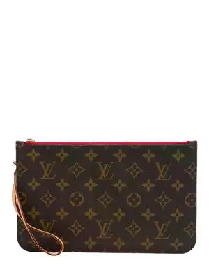 LOUIS VUITTON Monogram Pochette Clutch Bag - Brown