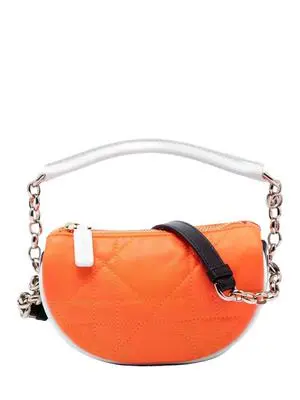 Dior Micro Lambskin Cannage Vibe Hobo Satchel - Orange