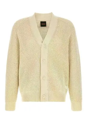 BOSS BOSS Honeycomb Knit V-Neck Cardigan