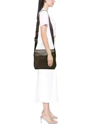 LOUIS VUITTON Damier Ebene Naviglio Crossbody Bag - Brown