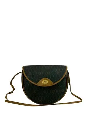 Dior Honeycomb Coated Canvas Crossbody Bag - Black