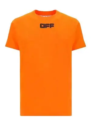 Off-White Logo-print Short-sleeve T-shirt - Orange