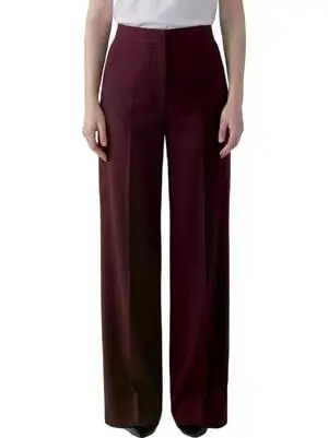 Max Mara Pressed-crease Pants Red