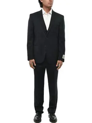 Corneliani Peak-lapel Three-piece Suit - Black