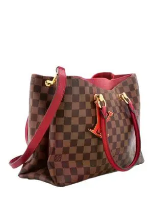 LOUIS VUITTON Riverside Handbag Damier Leather Tote - Brown