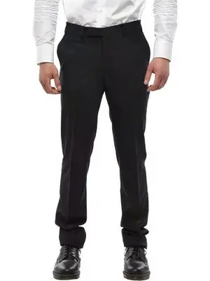 Corneliani Pressed Crease Virgin Wool Trousers - Blue