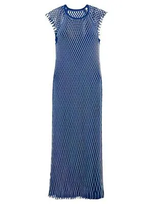 Simkhai Faylen Open-weave Midi Dress - Blue