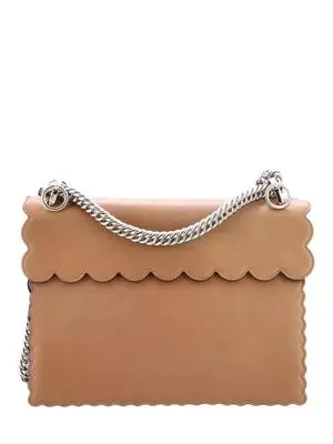 Fendi Kan I Bag Leather Medium Shoulder Bag - Brown