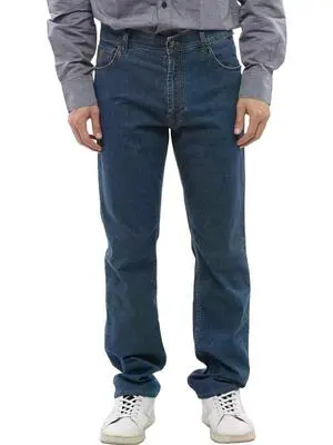 Corneliani Contrasting Stitch Regular-fit Jeans - Blue