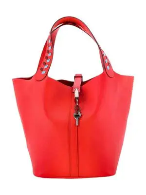 Hermès Picotin Lock Bag Tressage Epsom Mm Tote Bag - Blue