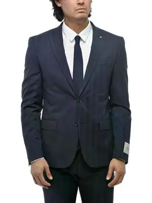 Corneliani Single-breasted Wool Suit - Blue