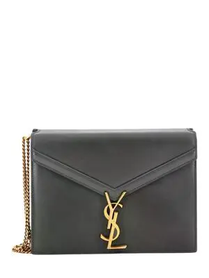 Saint Laurent Cassandra Chain Shoulder Bag Leather Small Crossbody Bag - Green
