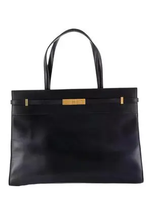Saint Laurent Manhattan Leather Medium Tote Bag - Black