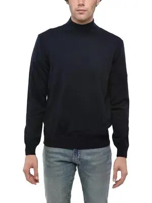 Corneliani Wool Turtleneck Sweater - Blue