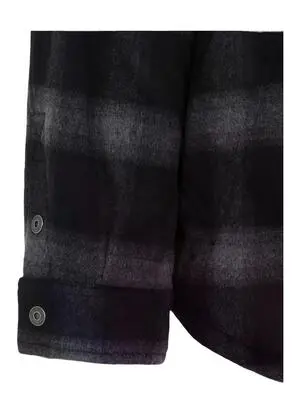 Off-White Check-pattern Wool Jacket - Black