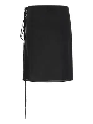 MISENITHE Jude Wrap Mini Skirt - Black