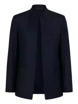 Dusan Mandarin-collar Loose-fit Blazer - Blue