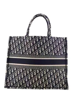 Dior Book Oblique Canvas Large Tote Bag - Blue