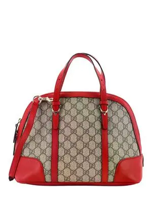 Gucci Gucci GG Coated Canvas Small Satchel Brown