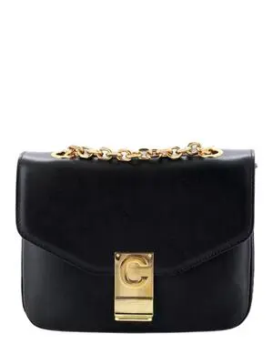 Celine C Bag Leather Small Shoulder Bag - Black