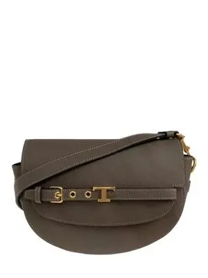 TOD'S T Timeless Crossbody Bag In Leather Mini - Grey