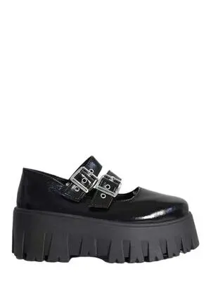 ALTERCORE Skarde Buckle-fastening Platform Pumps - Black