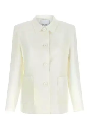 MISENITHE Scarlett Raw-hem Blazer - White