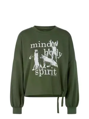 MARCCAIN Graphic Print Drawstring Hoodie - Green
