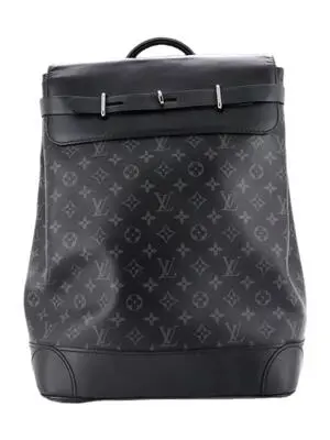 LOUIS VUITTON Steamer Monogram Eclipse Canvas Backpack - Black
