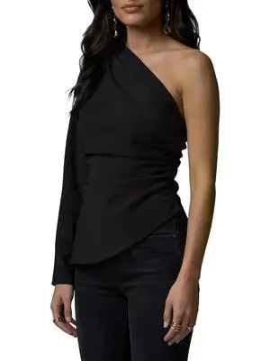 Federica Tosi One-shoulder Draped Blouse - Black